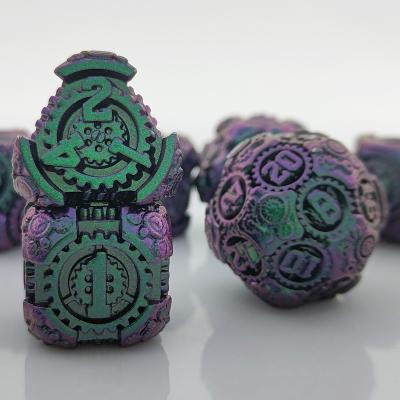 Cina Gear Metal Dice Set DND Dungeons And Dragons TRPG Polyhedral Dice D6 Table in vendita