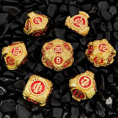 Cina Gear Metal Dice Set DND Dungeons And Dragons TRPG Polyhedral Dice D6 Table in vendita