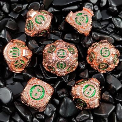 Cina Gear Metal Dice Set DND Dungeons And Dragons TRPG Polyhedral Dice D6 Table in vendita