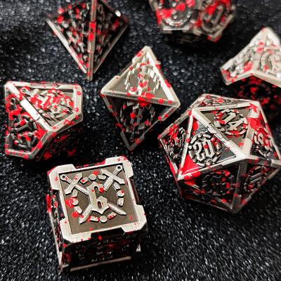 Cina Sword Metal RPG Dice Hand Polished Cruzu Dungeon And Long DND# in vendita