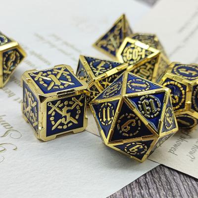 Cina Sword Metal RPG Dice Hand Polished Cruzu Dungeon And Long DND# in vendita