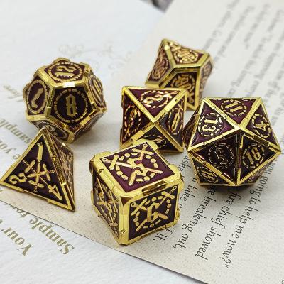 Cina Sword Metal RPG Dice Hand Polished Cruzu Dungeon And Long DND# in vendita