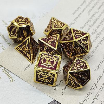 Cina Sword Metal RPG Dice Hand Polished Cruzu Dungeon And Long DND# in vendita