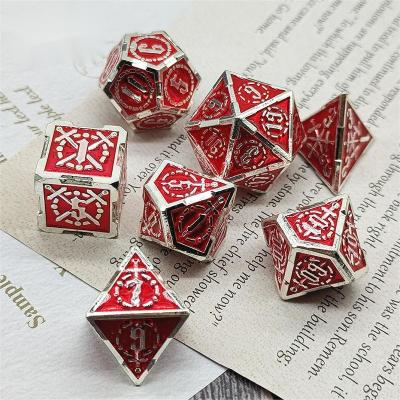 Cina Sword Metal RPG Dice Hand Polished Cruzu Dungeon And Long DND# in vendita