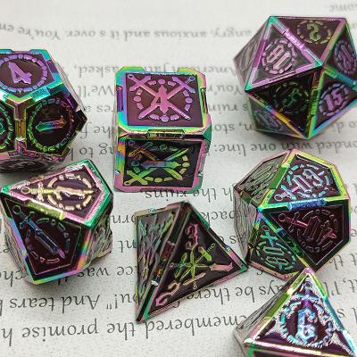 Cina Sword Metal RPG Dice Hand Polished Cruzu Dungeon And Long DND# in vendita