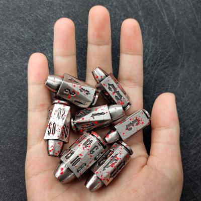 Cina Bullet Head Multiface Metal Dice Set Desktop Game DND#RPG#COC in vendita