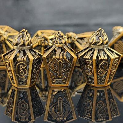 Cina Bird Cage Hollow Multi Face Metal Dice Of Bade Gate Dungeon And DND#RPG in vendita