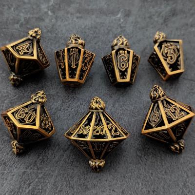 Cina Bird Cage Hollow Multi Face Metal Dice Of Bade Gate Dungeon And DND#RPG in vendita