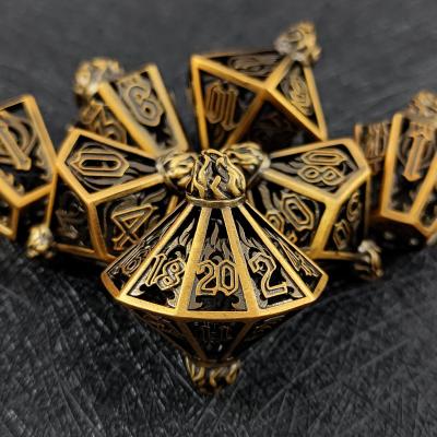Cina Bird Cage Hollow Multi Face Metal Dice Of Bade Gate Dungeon And DND#RPG in vendita