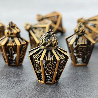 Cina Bird Cage Hollow Multi Face Metal Dice Of Bade Gate Dungeon And DND#RPG in vendita