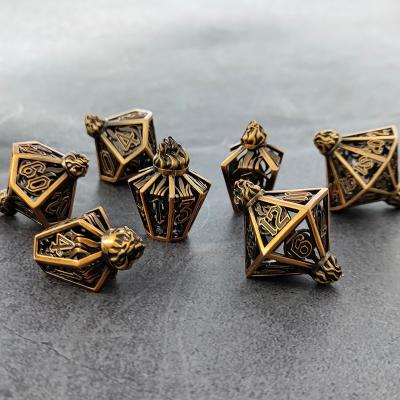 Cina Bird Cage Hollow Multi Face Metal Dice Of Bade Gate Dungeon And DND#RPG in vendita