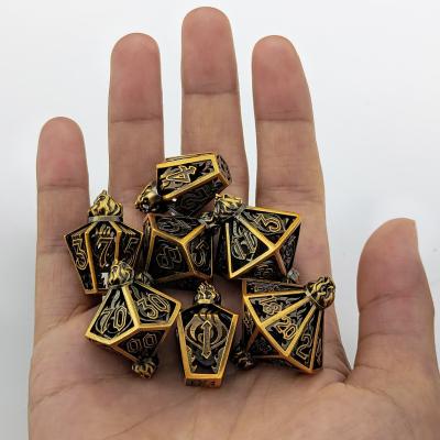 Cina Bird Cage Hollow Multi Face Metal Dice Of Bade Gate Dungeon And DND#RPG in vendita