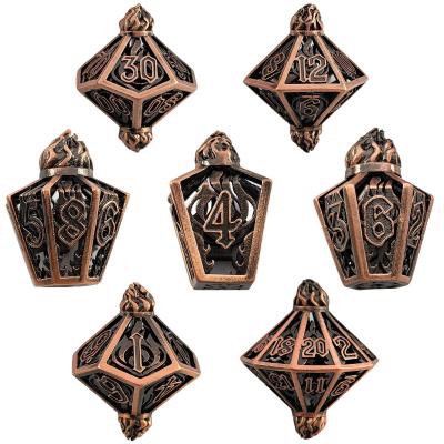 Cina Bird Cage Hollow Multi Face Metal Dice Of Bade Gate Dungeon And DND#RPG in vendita