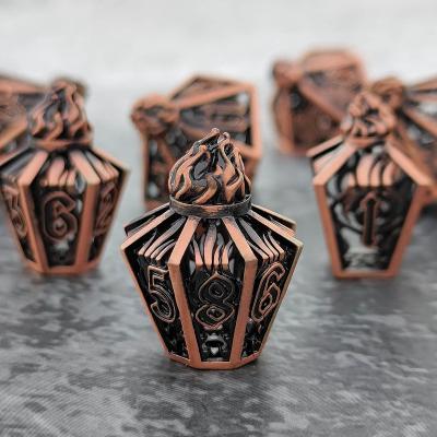 Cina Bird Cage Hollow Multi Face Metal Dice Of Bade Gate Dungeon And DND#RPG in vendita