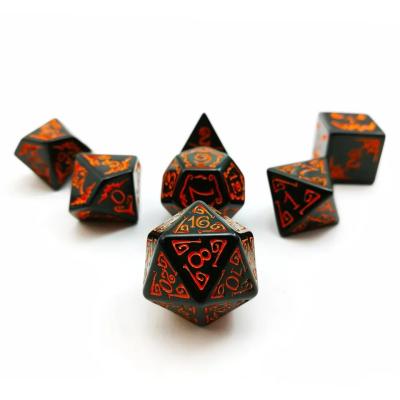 中国 Polymodial Resin Dice 7PCS RPG Dice Set D4 D6 D8 D10 D12 D20 D20 販売のため