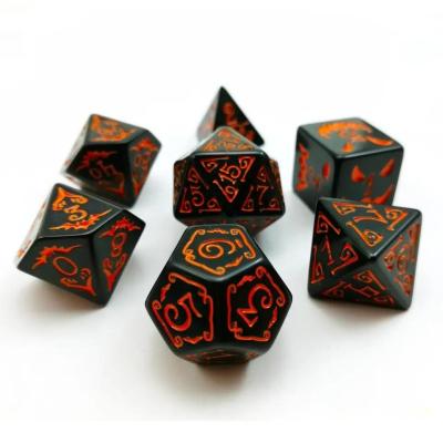 中国 Polymodial Resin Dice 7PCS RPG Dice Set D4 D6 D8 D10 D12 D20 D20 販売のため