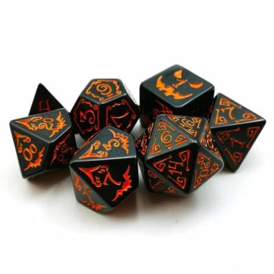中国 Polymodial Resin Dice 7PCS RPG Dice Set D4 D6 D8 D10 D12 D20 D20 販売のため