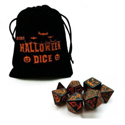 中国 Polymodial Resin Dice 7PCS RPG Dice Set D4 D6 D8 D10 D12 D20 D20 販売のため