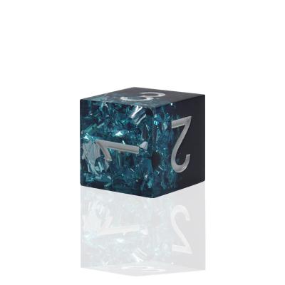 Cina Blue Black Resin Material Dice Set Dragon And Dungeon Polyhedral in vendita