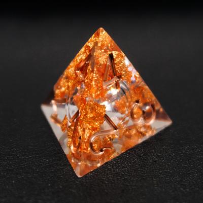 Cina Yellow Flurry Line RPG Resin Dice Set Krusu DND For Gifts And Collections in vendita