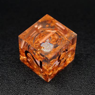 Cina Yellow Flurry Line RPG Resin Dice Set Krusu DND For Gifts And Collections in vendita