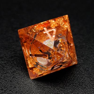 Cina Yellow Flurry Line RPG Resin Dice Set Krusu DND For Gifts And Collections in vendita