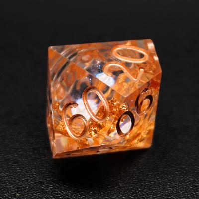 Cina Yellow Flurry Line RPG Resin Dice Set Krusu DND For Gifts And Collections in vendita
