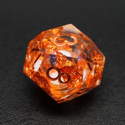Cina Yellow Flurry Line RPG Resin Dice Set Krusu DND For Gifts And Collections in vendita