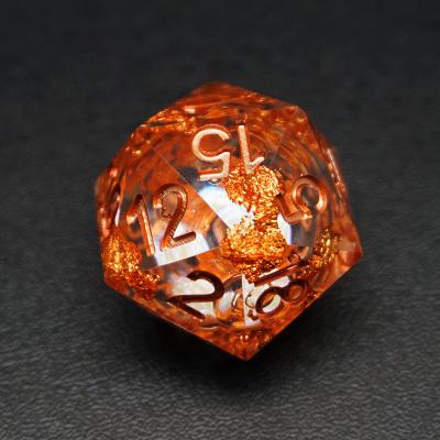 Cina Yellow Flurry Line RPG Resin Dice Set Krusu DND For Gifts And Collections in vendita