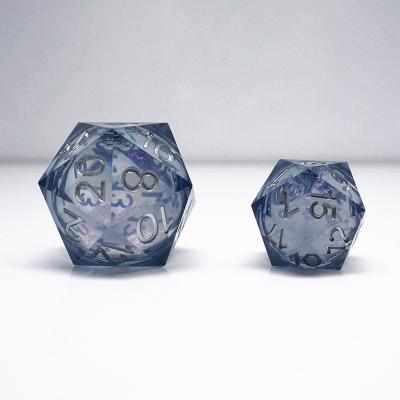 Cina One Sequined Liquid Flow Sand Resin Dice# Dnd#Rpg#Coc Smooth Edge in vendita