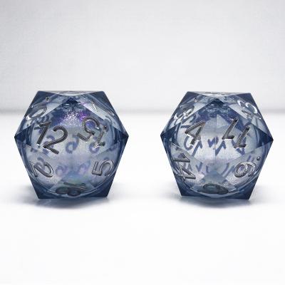 Cina One Sequined Liquid Flow Sand Resin Dice# Dnd#Rpg#Coc Smooth Edge in vendita