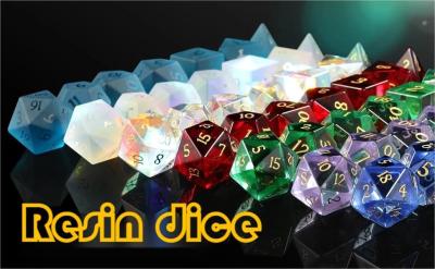 中国 Multi -Color Resin material Dice Set#Rpg#Dnd#Coc Transparent 販売のため