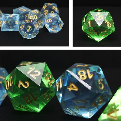 Cina Multi -Color Resin material Dice Set#Rpg#Dnd#Coc Transparent in vendita