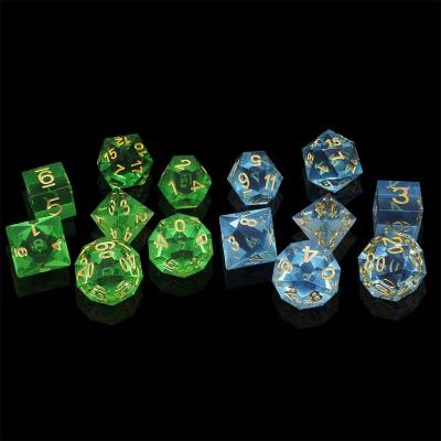 Cina Multi -Color Resin material Dice Set#Rpg#Dnd#Coc Transparent in vendita