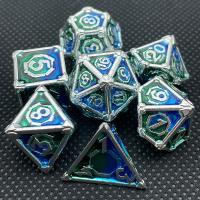 China Desktop Game Metal Multi Face RPG Dice Set Dnd Coc Multiple Colour for sale