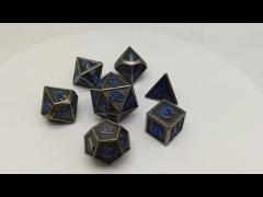 Hand Carved White Mini Polyhedral Dice DND 7 Piece Set Portable