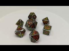 Polyhedral Seven Dice RPG Set Handmade Lightweight Wear Resistant