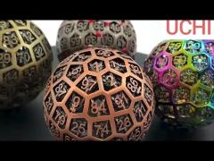Metal dice D100 (DND) RPG ball rolling balls desktop multi -noodle dragon and dungeon