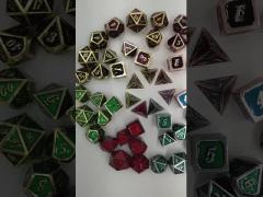 Enamel crafts solid metal dice set Bude Men's door Cruch DND RPG