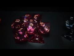 Yellow Flurry Line Line Dice Set Krusu DND RPG