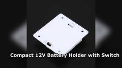 Compact 23A 12V Battery Holder with Switch