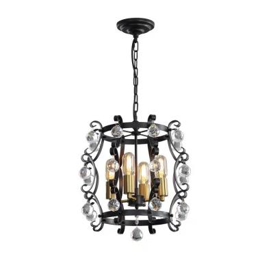 China Vintage Nordic Kitchen Decorative Hanging Metal Black Industrial Modern LED Chandelier Pendant Lights for sale