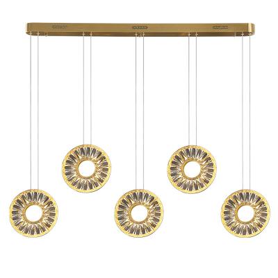 China Modern Simplicity Crystal  Luxury Chandelier Light High Grade Five Head LED Crystal Pendant Lighting Chandeliers for sale