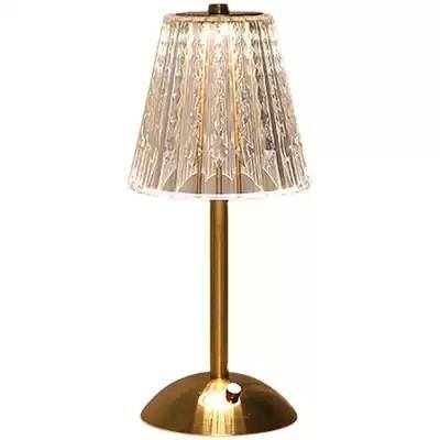 China Decorative luxury vintage nordic glass smart lampe de with usb port bedside rechargeable modern table lamp for sale