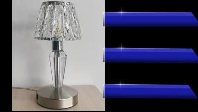 China Crystal Touch Control Table Lamp with USB Ports, Decorative K9 Crystal Shade Accent Bedside Nightstand Desk Lighting for sale