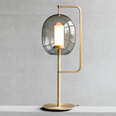 China Luxury Modern Design Metal Glass Office Home Decor Table Lamps Vintage Decorative Led Modern Table Lamps & Reading Lamps for sale