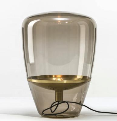 China Modern Bedroom Living Room Lamp Creative spherical Desk Lamp Glass Table Lamp for sale