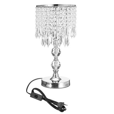 China Crystal bedside lamp push-button gaming cordless rechargeable bedroom living room table light lamp for sale
