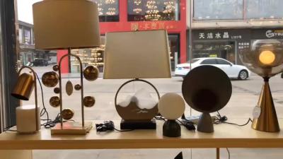China High-end post-modern Nordic table lamp reading lamp High quality iron plated adjustable lampshade table reading lamp for sale