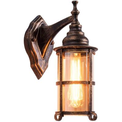 China Rustic Outdoor Wall Light Industrial Lantern Porch Lighting Waterproof Retro Farmhouse Lamp for sale